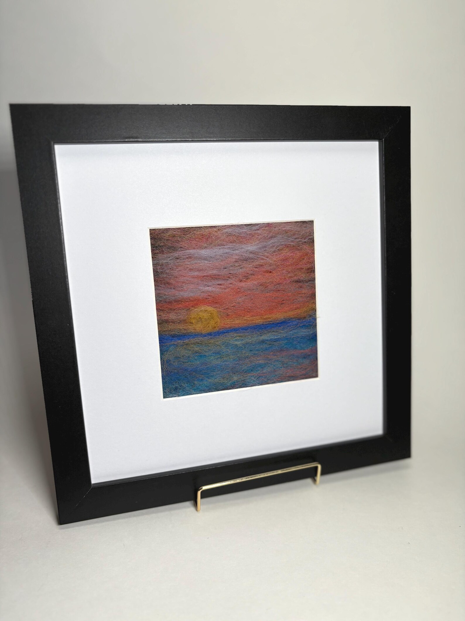 Painted Sky Needle Felt Landscape Original Wool Art Handmade Textile - Etsy