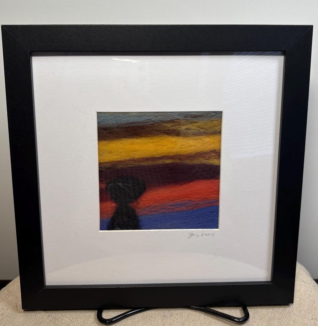 Goodnight Latte Stone Guam Art Guam Wall Decor Needle Felted Landscape ...