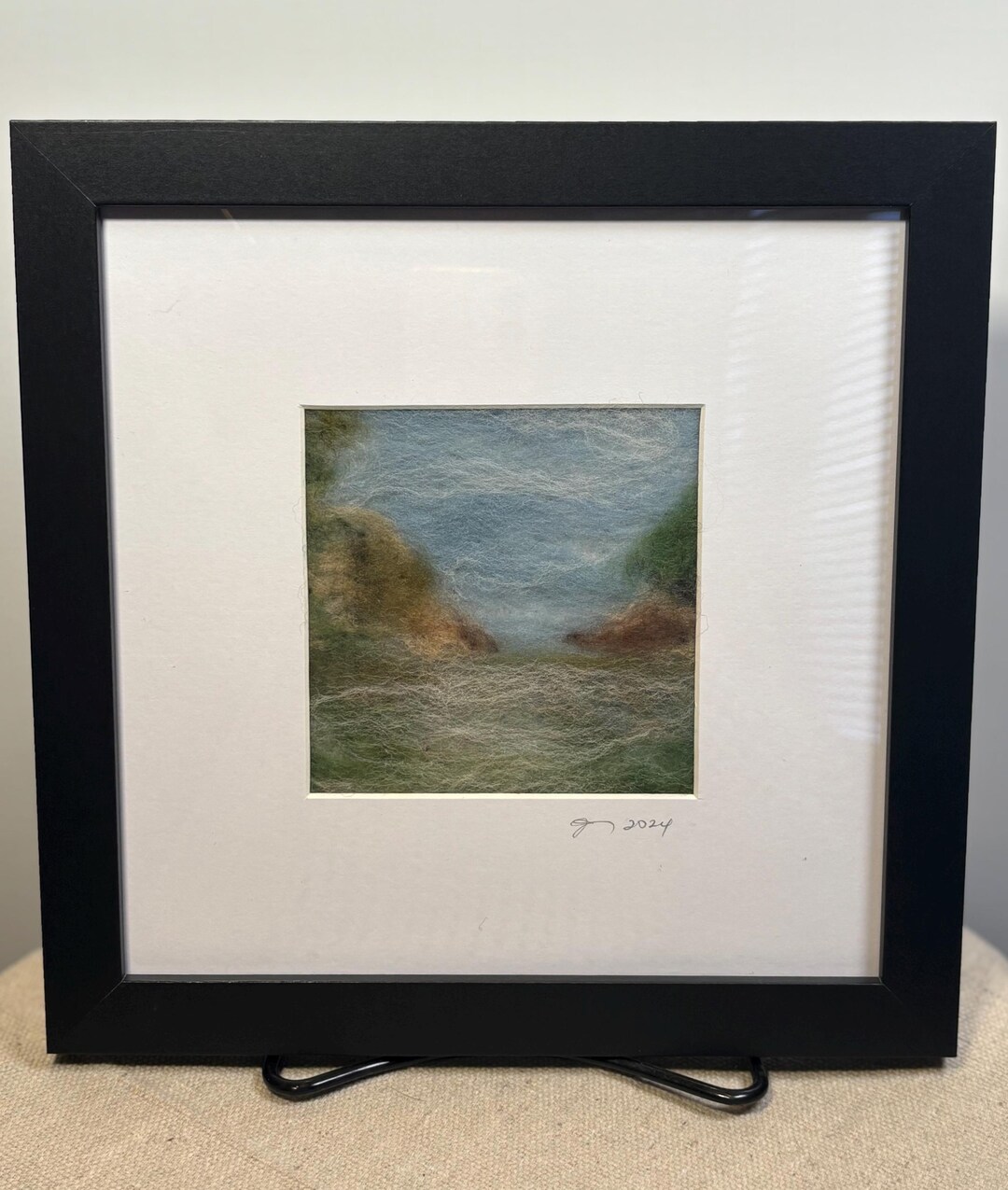 Dreamy Beach Day Guam Art Guam Wall Decor Needle Felted Landscape Fiber ...