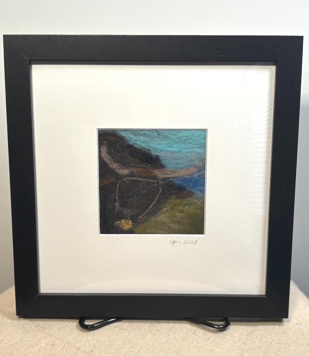 Needle Felted Carabao Art: Guam Landscape, Handmade Fiber Art - Etsy