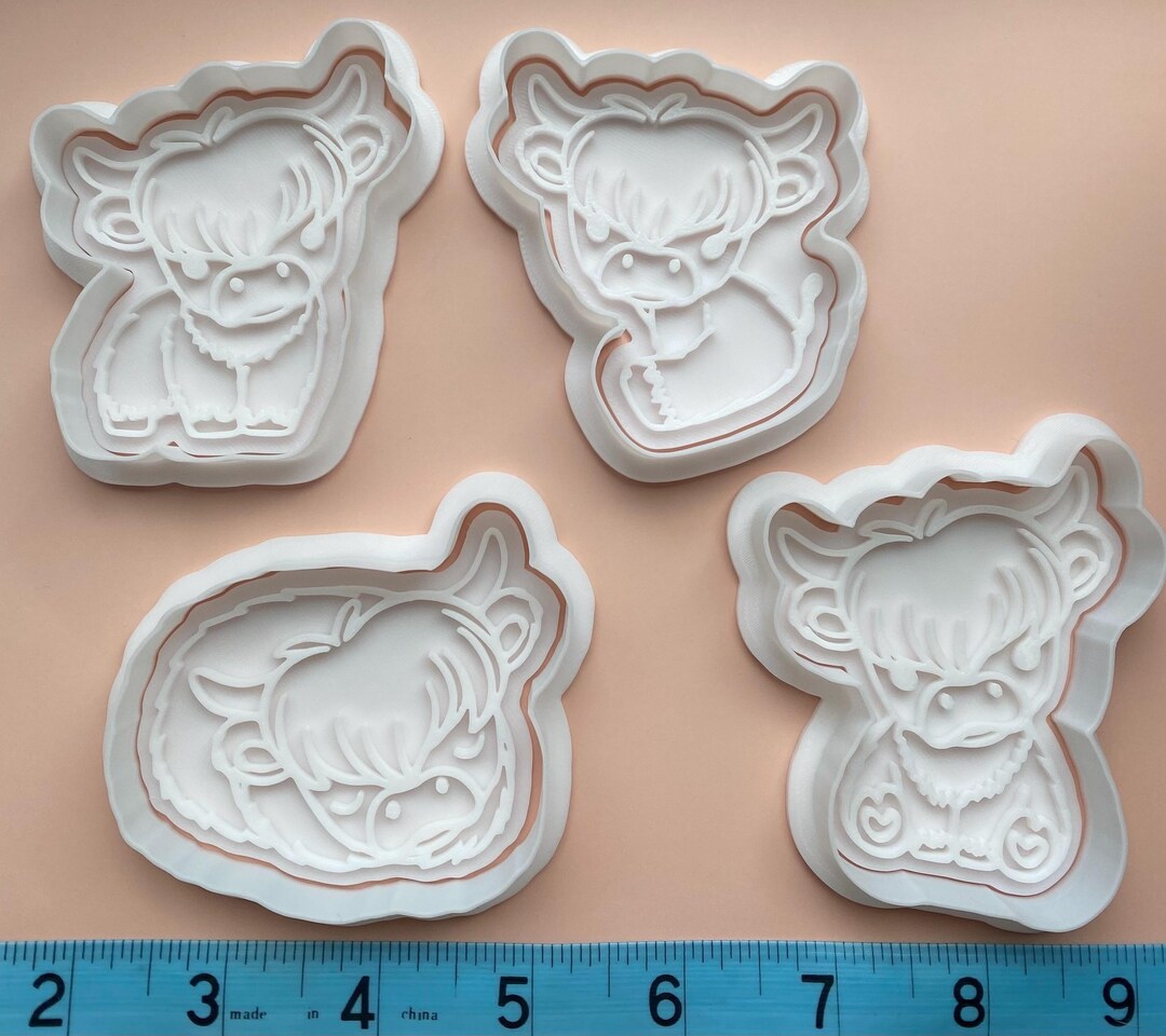 Highland Cow Cookie Cutters With Stamps - Etsy