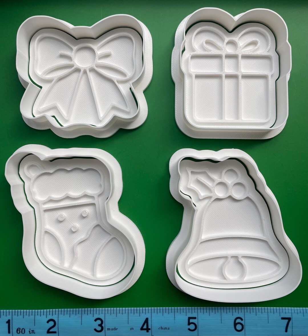 Christmas Cookie Cutters With Stamp - Etsy
