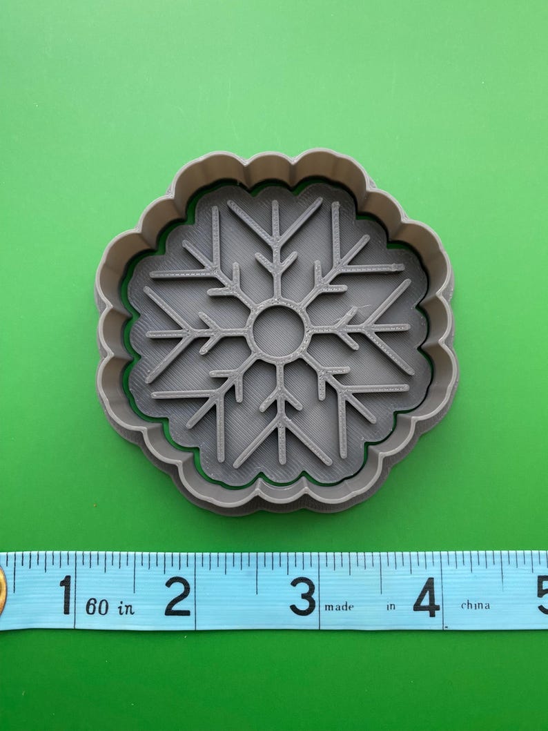 Snowflake Cookie Cutters With Stamp - Etsy