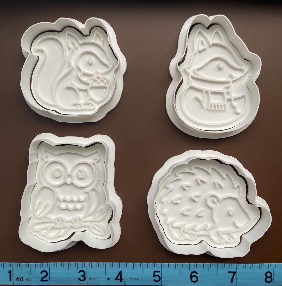 Fall Critters Cookie Cutters With Stamps - Etsy