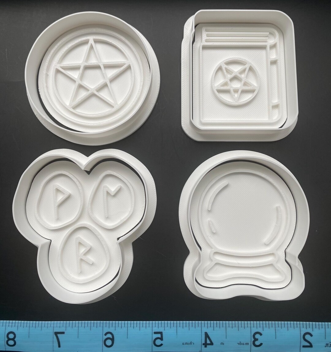 Halloween Witch Symbol Cookie Cutters With Stamps - Etsy