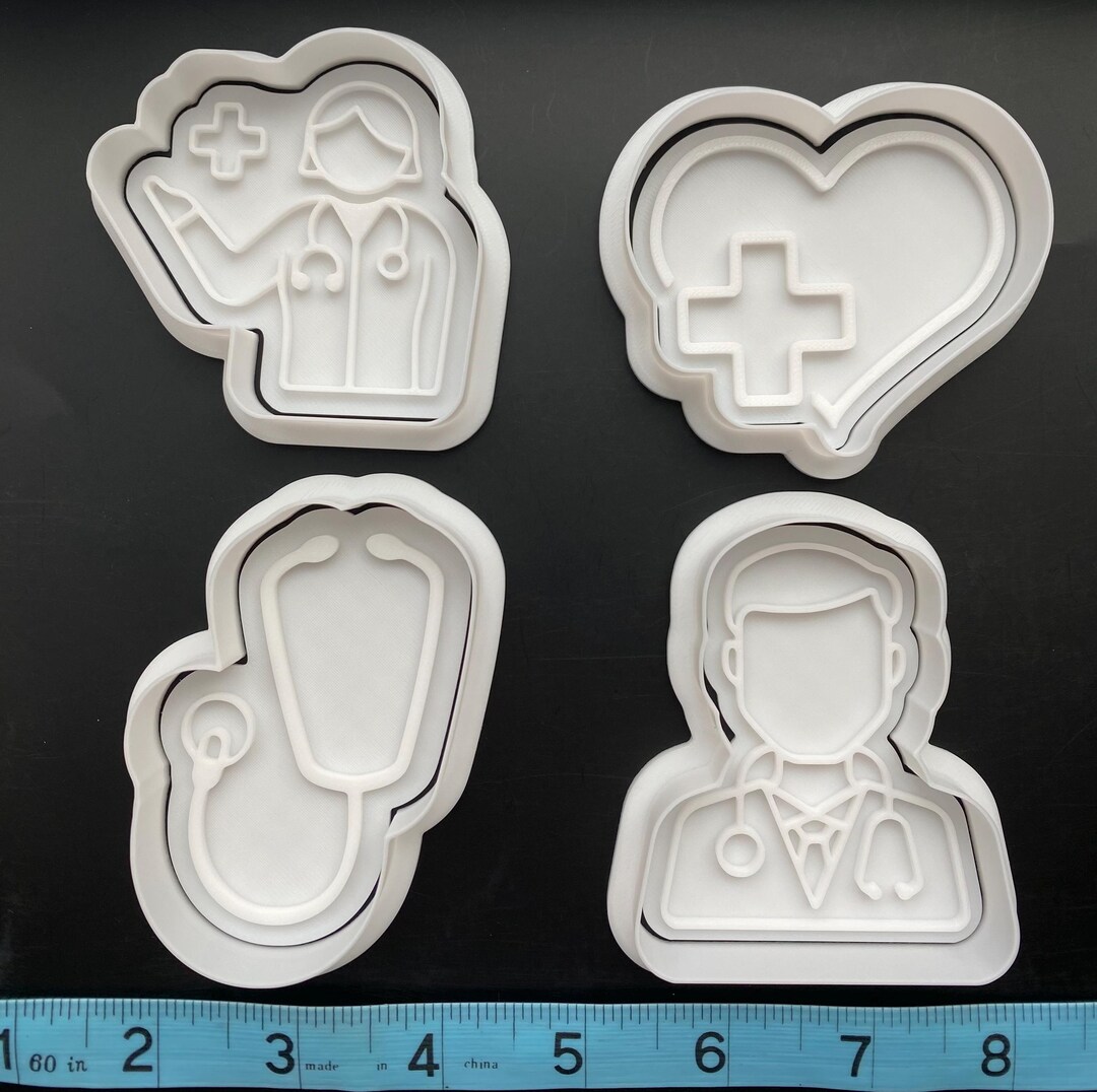 Doctor Cookie Cutters With Stamps - Etsy