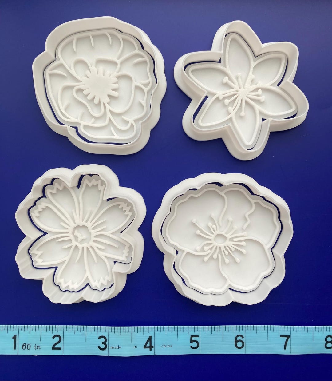 Flowers Cookie Cutters With Stamps - Etsy
