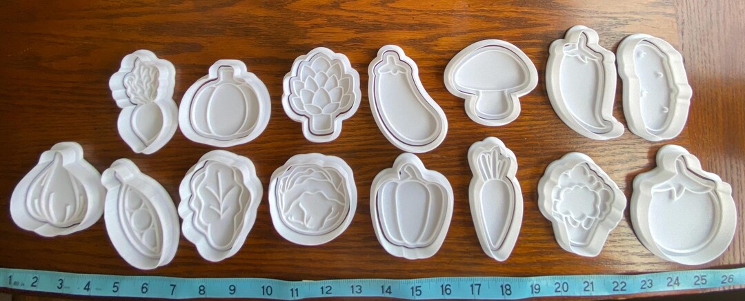 Vegetable Cookie Cutters With Stamps - Etsy