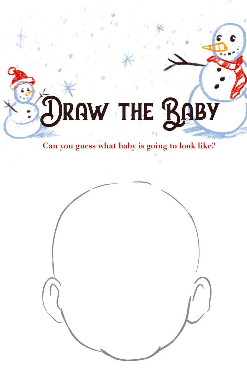 Draw the Baby - Frosty Snowman - Etsy