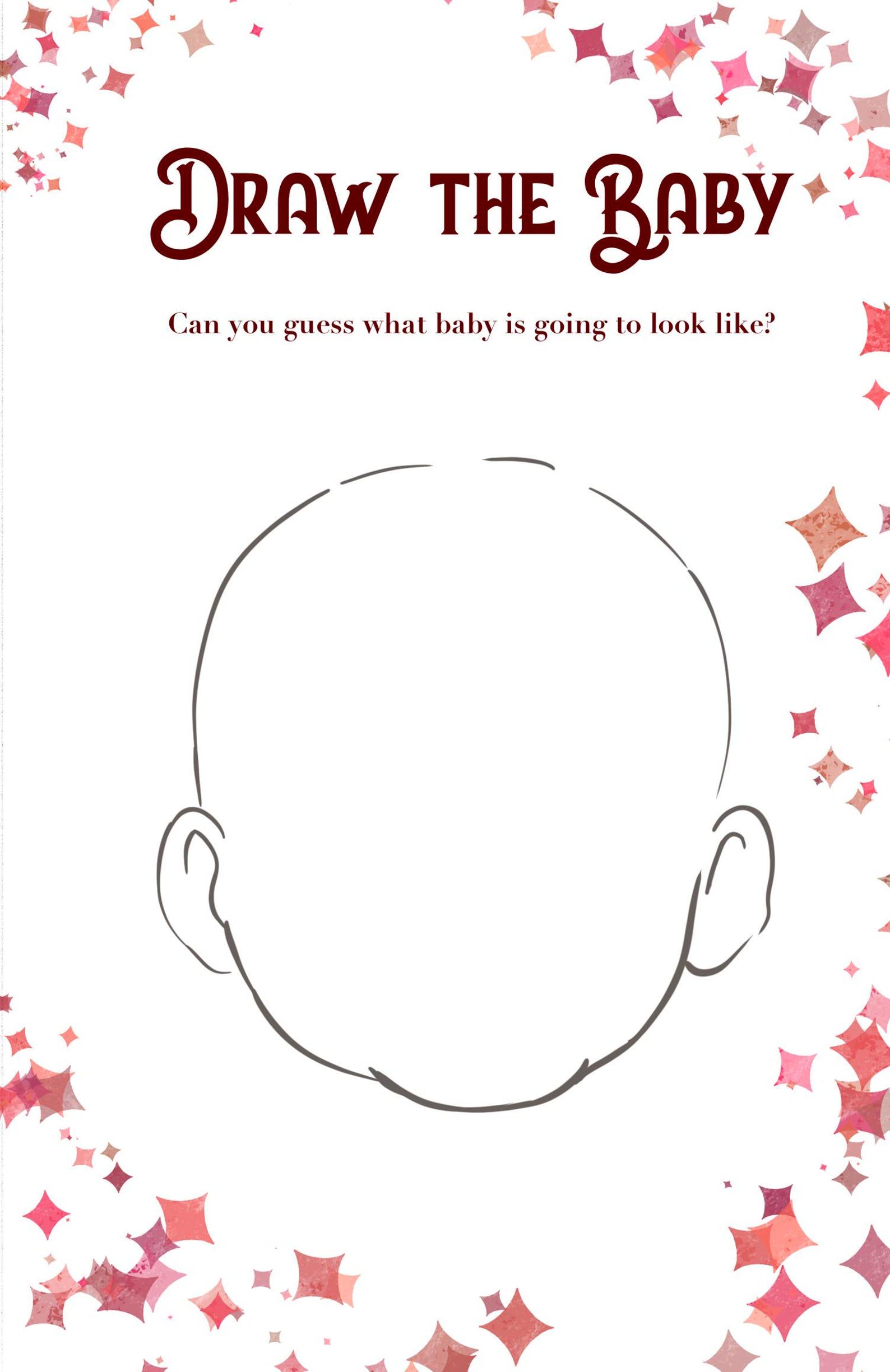 Draw the Baby - Confetti 1 - Etsy