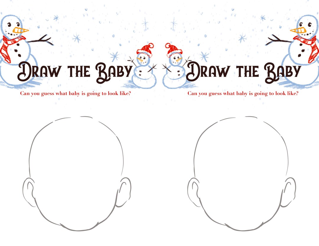 Draw the Baby - Frosty Snowman - Etsy