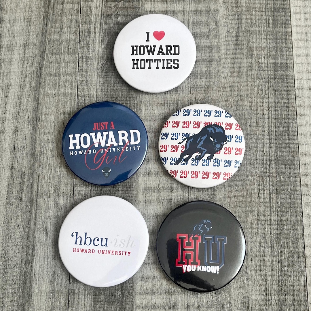 Howard University Girly/y2k 3' Pin Buttons - HBCU Apparel/accessory ...