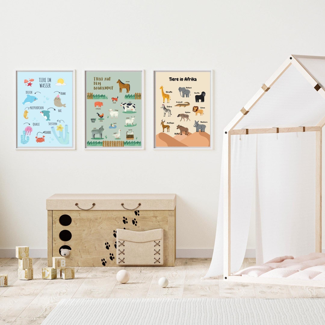 Cute Animal Posters for the Children's Room - Lovingly Designed and ...