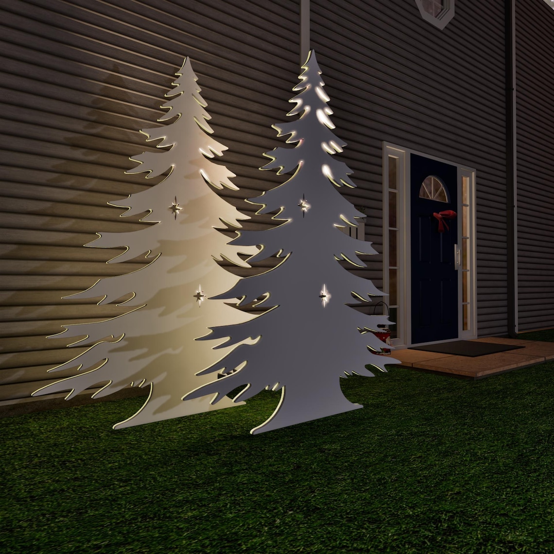 7ft Christmas Tree Silhouette Template: Outdoor Decor (PDF Download) - Etsy