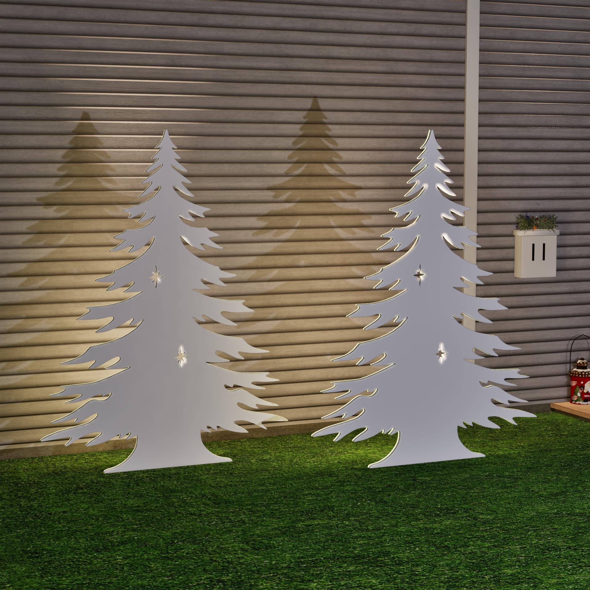 3ft Christmas Tree Template, 91cm Christmas Silhouette Decor Template ...