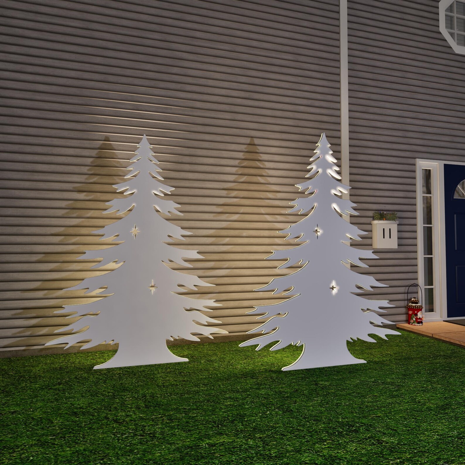 3ft Christmas Tree Template, 91cm Christmas Silhouette Decor Template ...