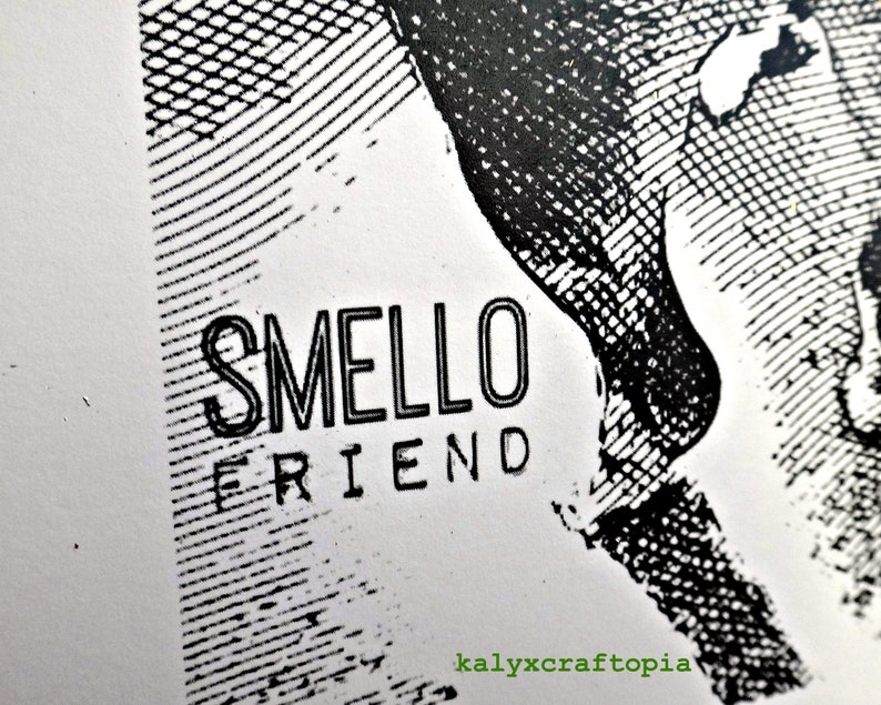 Smello Friend Dachshund Butt Art Print Matte Black | Etsy