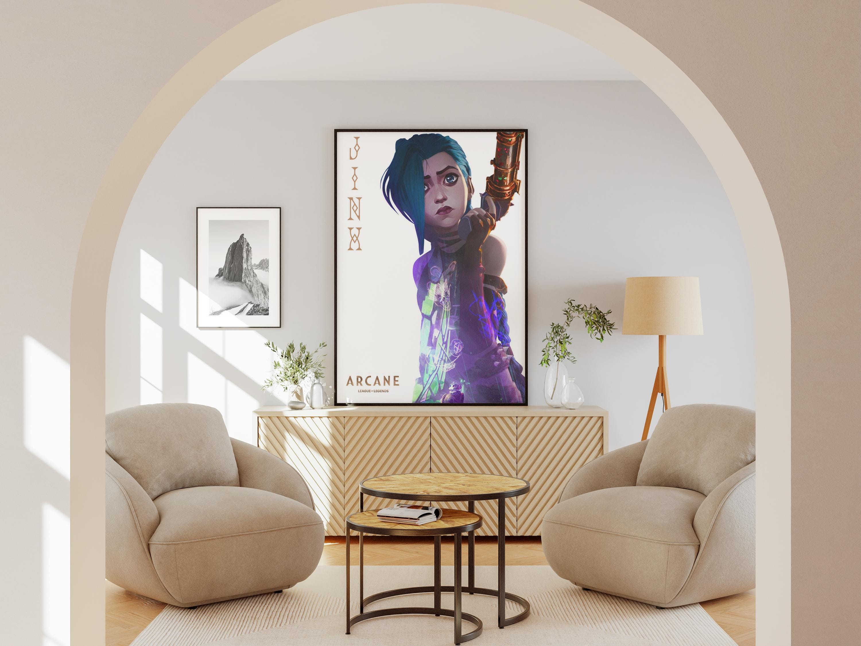 Arcane Poster , Jinx Poster , 4K Quality Poster ,minimalist Poster ...