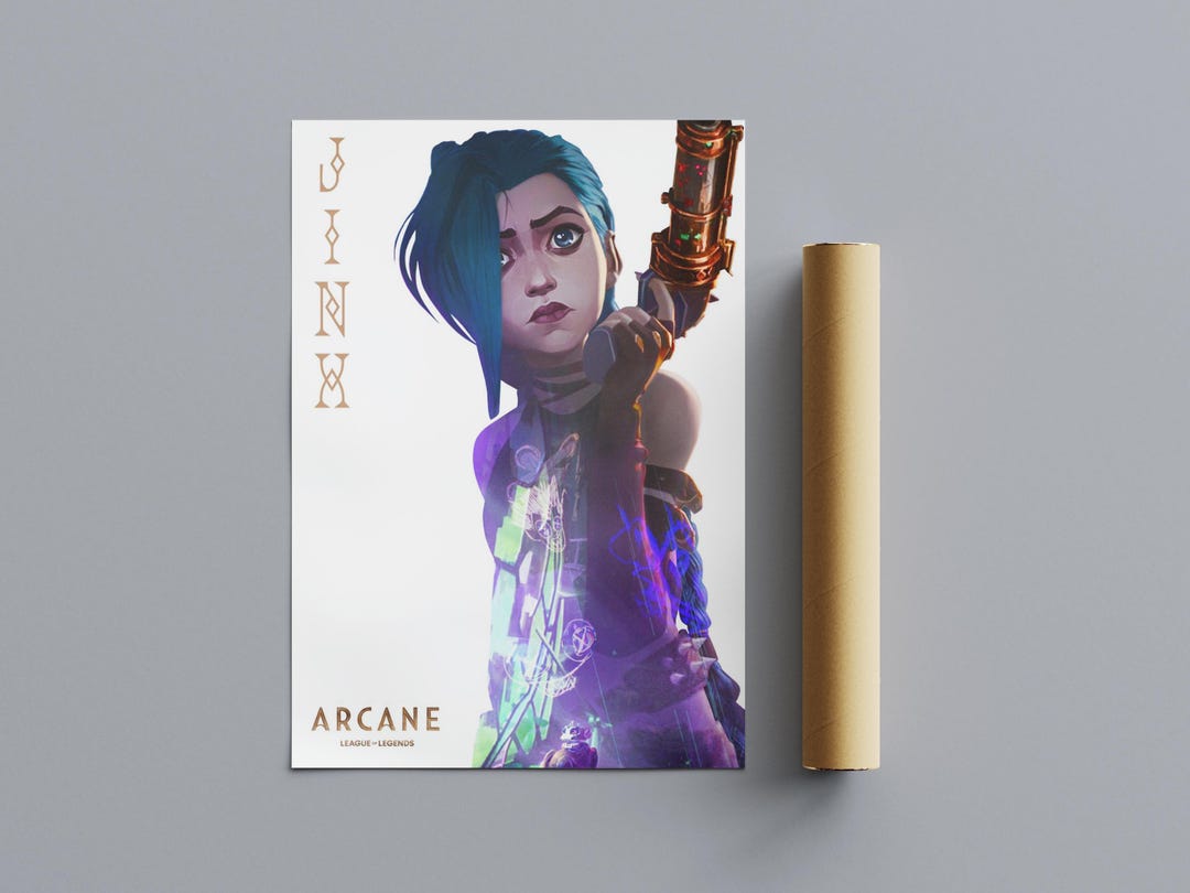 Arcane Poster , Jinx Poster , 4K Quality Poster ,minimalist Poster ...