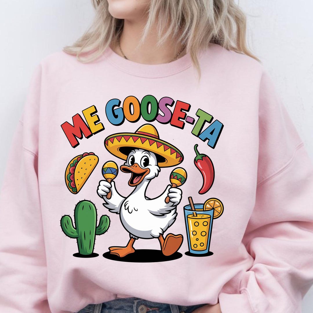Funny Silly Goose Mexican Png, Cute Cinco De Mayo Goose Png, Funny ...