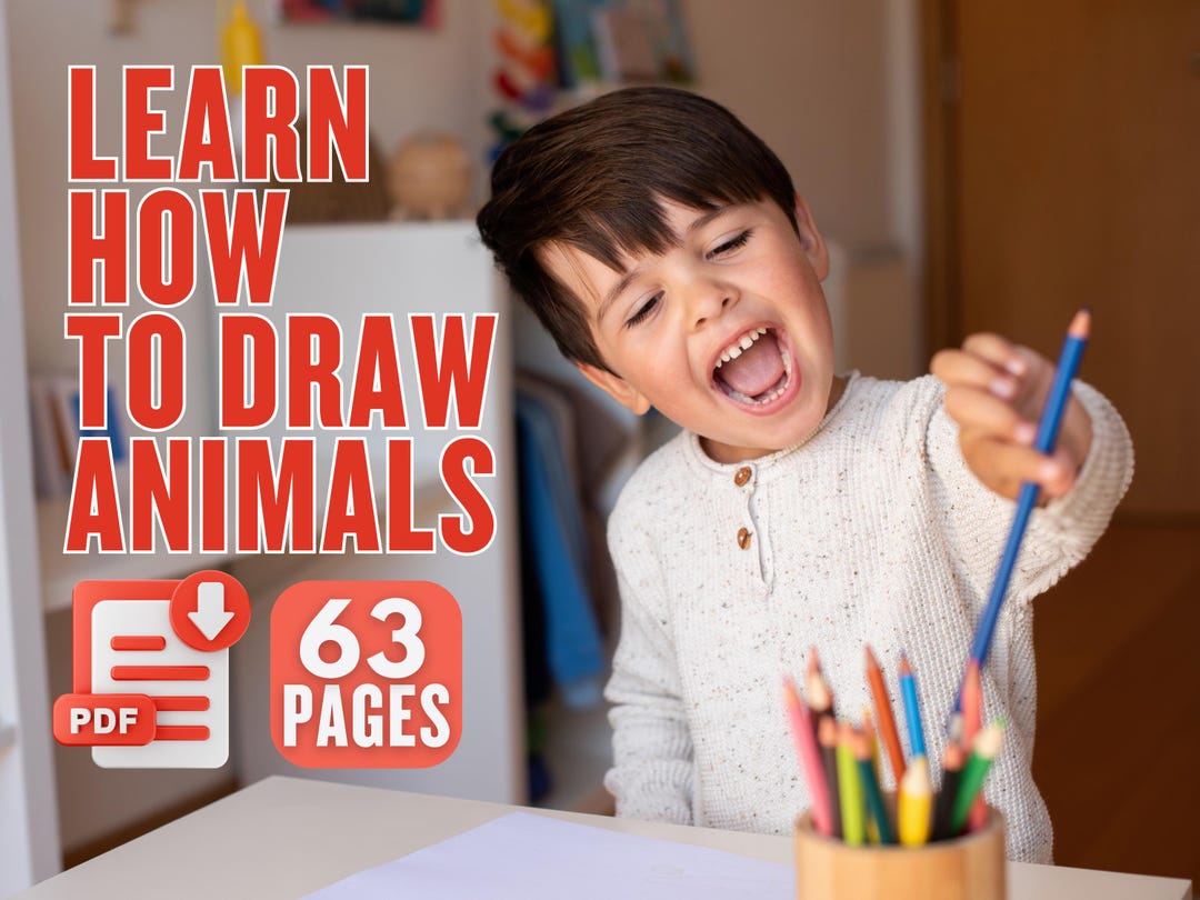 Learn How to Draw Animals Digital PDF – Fun Animal Drawing Guide for ...