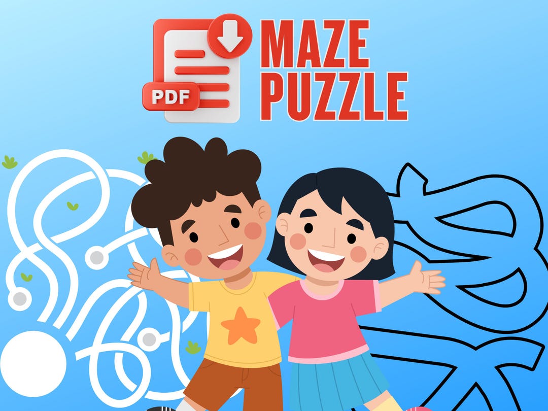 Theme-based Digital Maze for Kids Ages 3-5 | Fun Printable PDF Maze ...