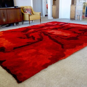 Vintage Mid Century Ege Tæpper Rya Shag Carpet, Large: 8' X 11' / 243 X ...