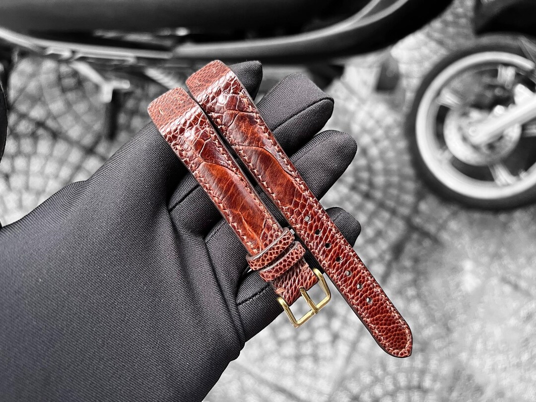 Open Ended Ostrich Leg Watch Straps, Fixed Lug Leather Watch Straps ...