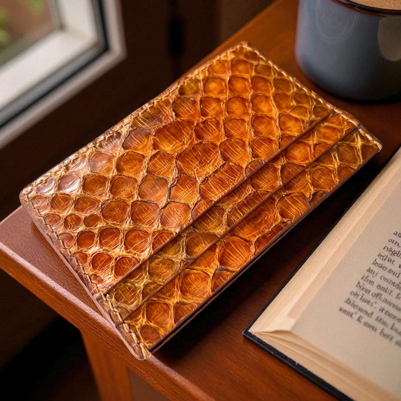 Snake Skin Card Wallet - Etsy