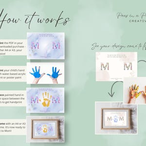 Mother’s Day Handprint Flower Craft – Double Handprint Printable With ...