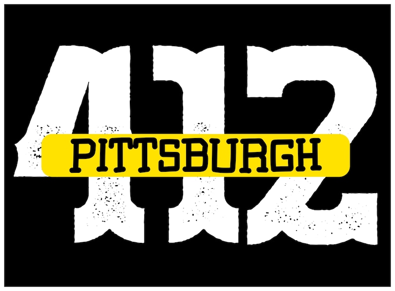 Digital Design “412 Pittsburgh” PNG SVG - Etsy