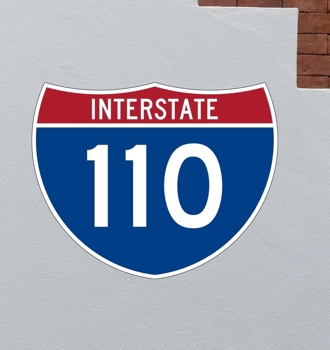 Custom Interstate 110 Sticker, Highway Road Sticker, Travel Sticker ...