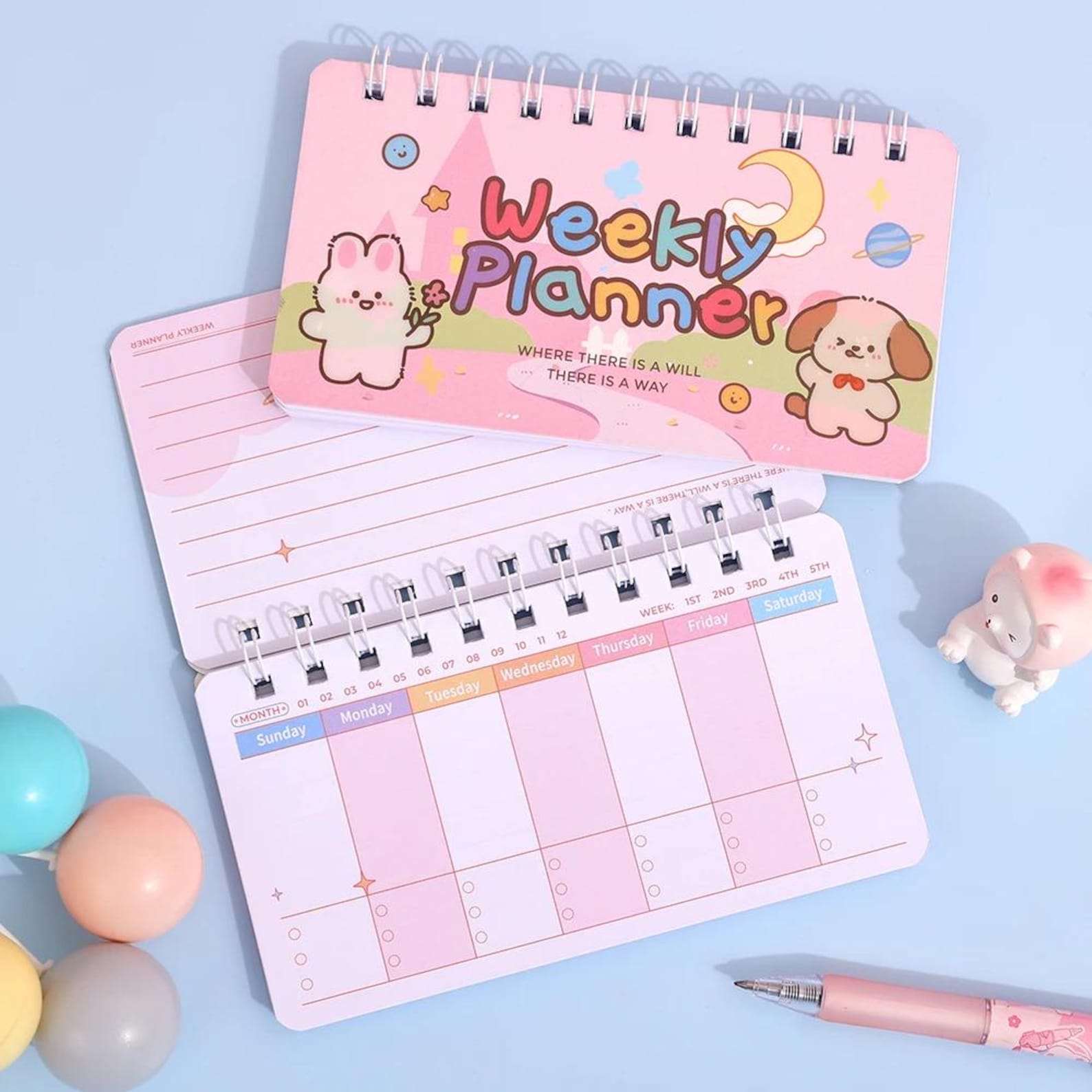 Cute Kawaii Weekly Planner Simple Daily Planner Cute Planner Portable ...