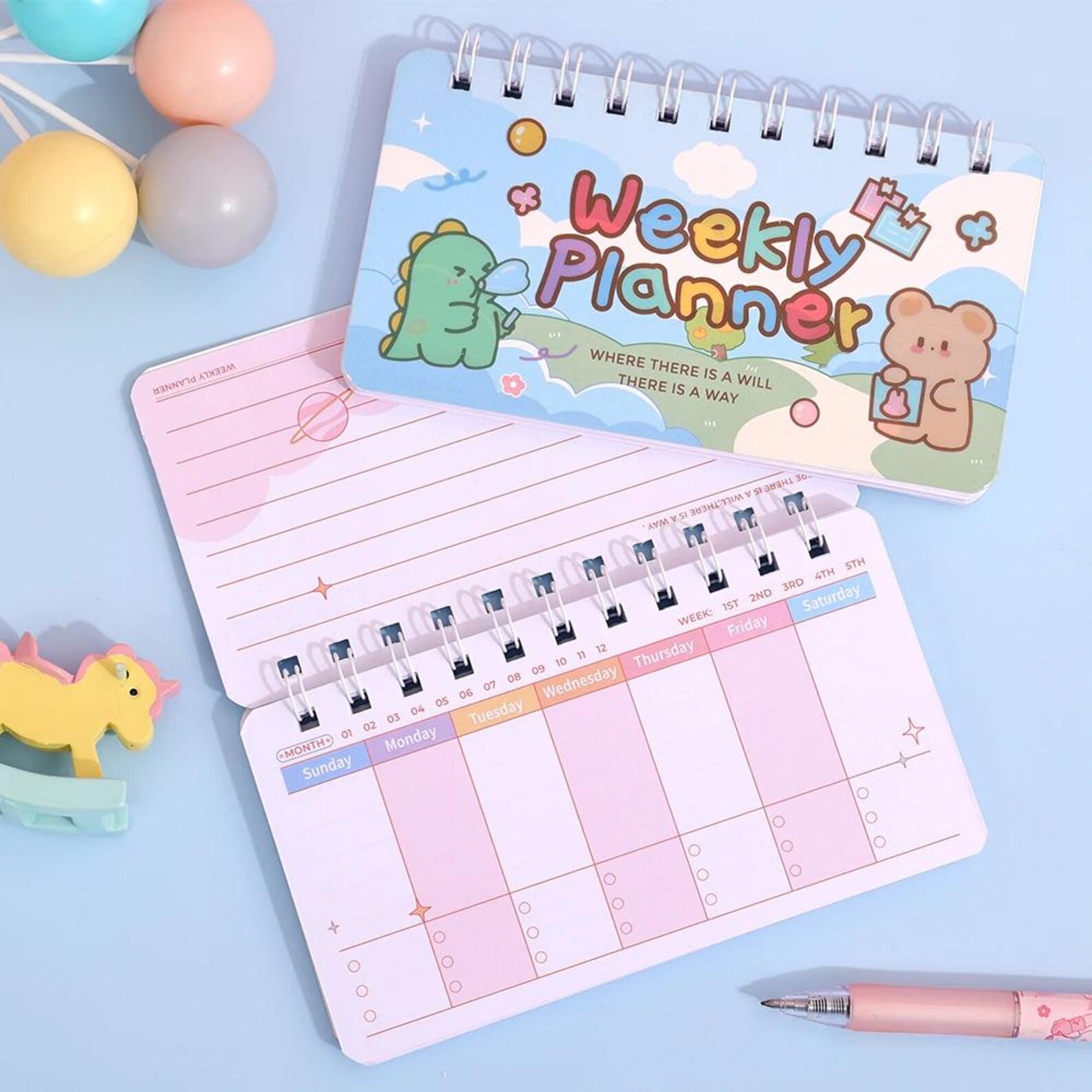 Cute Kawaii Weekly Planner Simple Daily Planner Cute Planner Portable ...