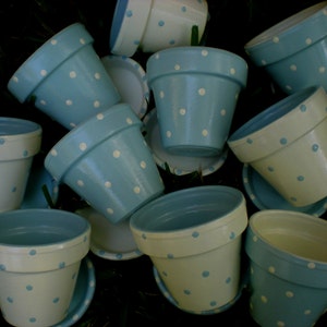 Polka Dot Flower Pot, Polka Dot Planter, Painted Flower Pot, Fun ...