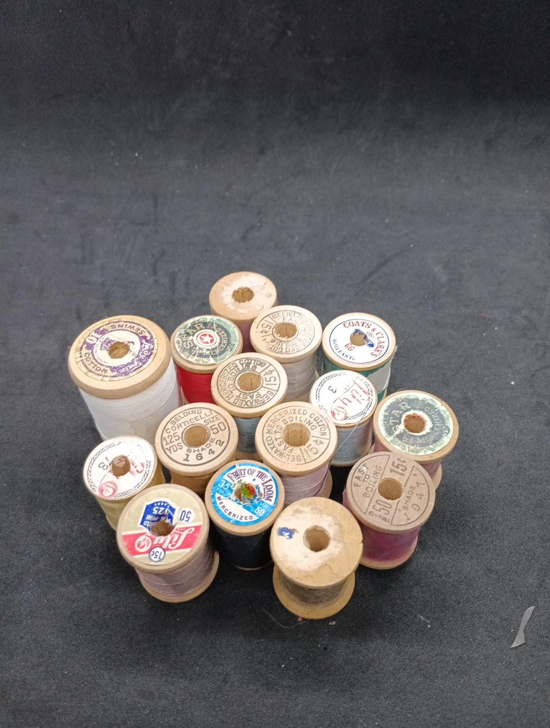 Vintage Wooden Sewing Thread Spools - Etsy