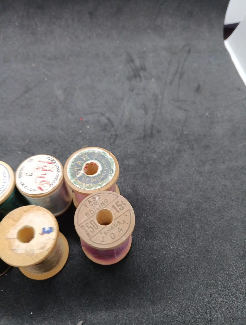 Vintage Wooden Sewing Thread Spools - Etsy