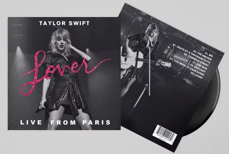 Taylor Swift: Lover Live From Paris Vinyl LP Custom Record Cover Sleeve ...
