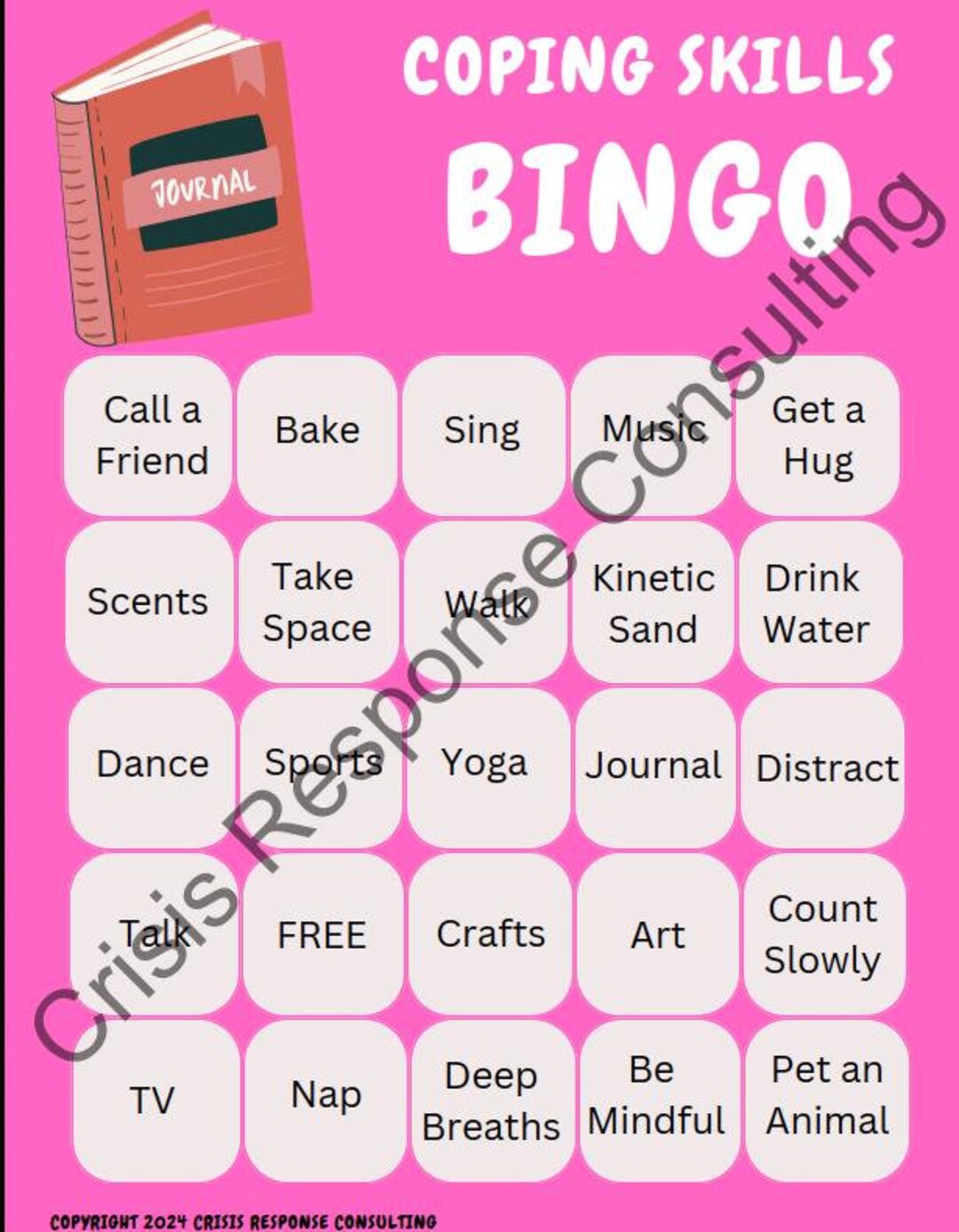 Coping Skills BINGO - Etsy