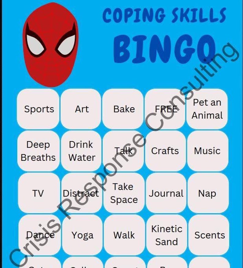 Superhero Coping Skills BINGO - Etsy