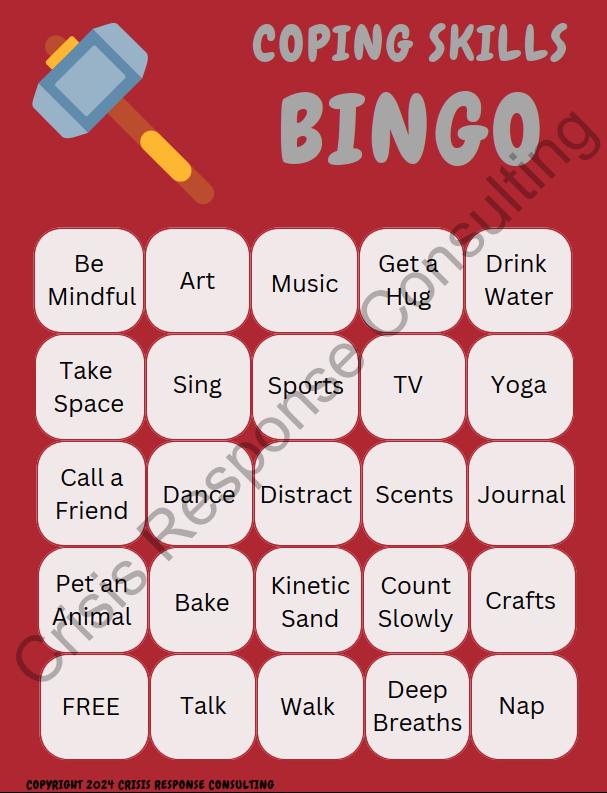 Superhero Coping Skills BINGO - Etsy