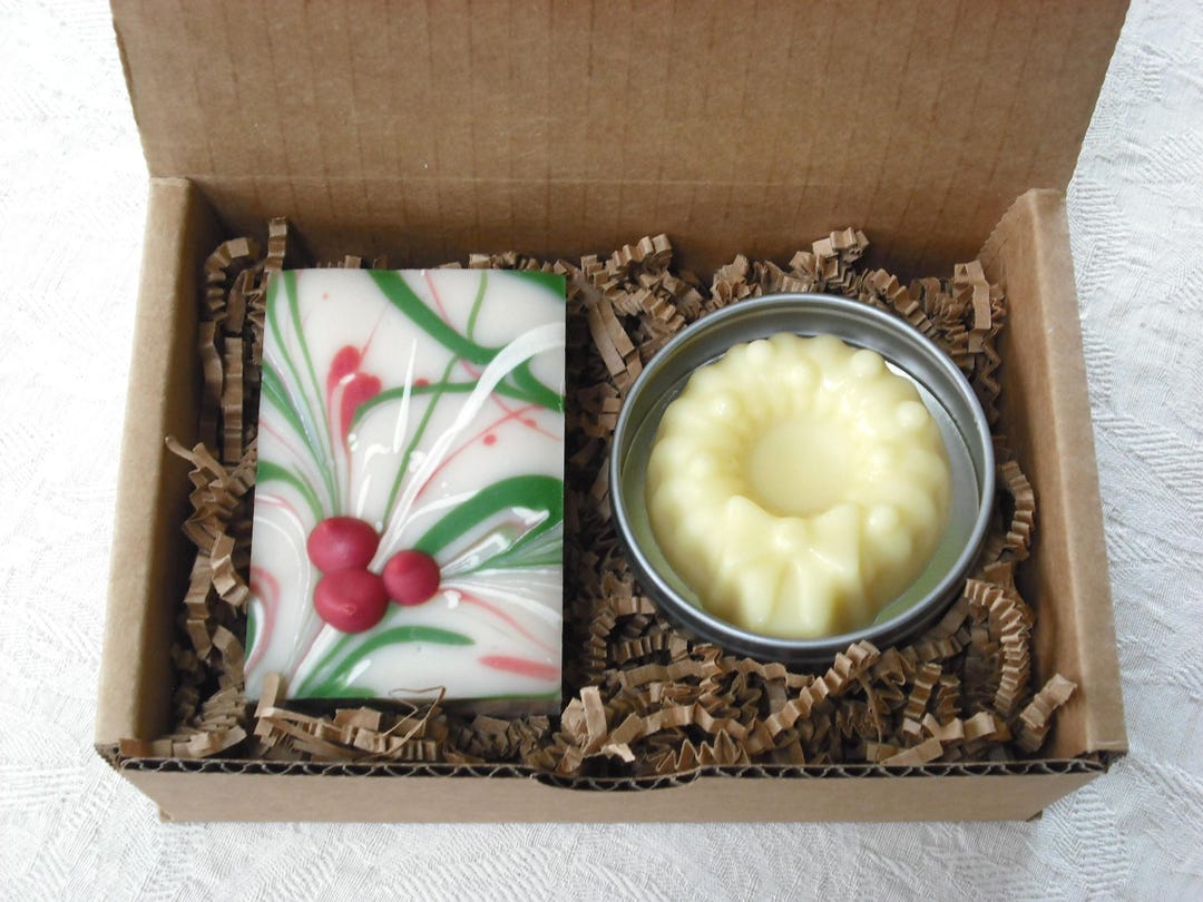 Holiday Bath and Beauty Gift Set / 1 Soap Solid Lotion / Handmade Gift ...