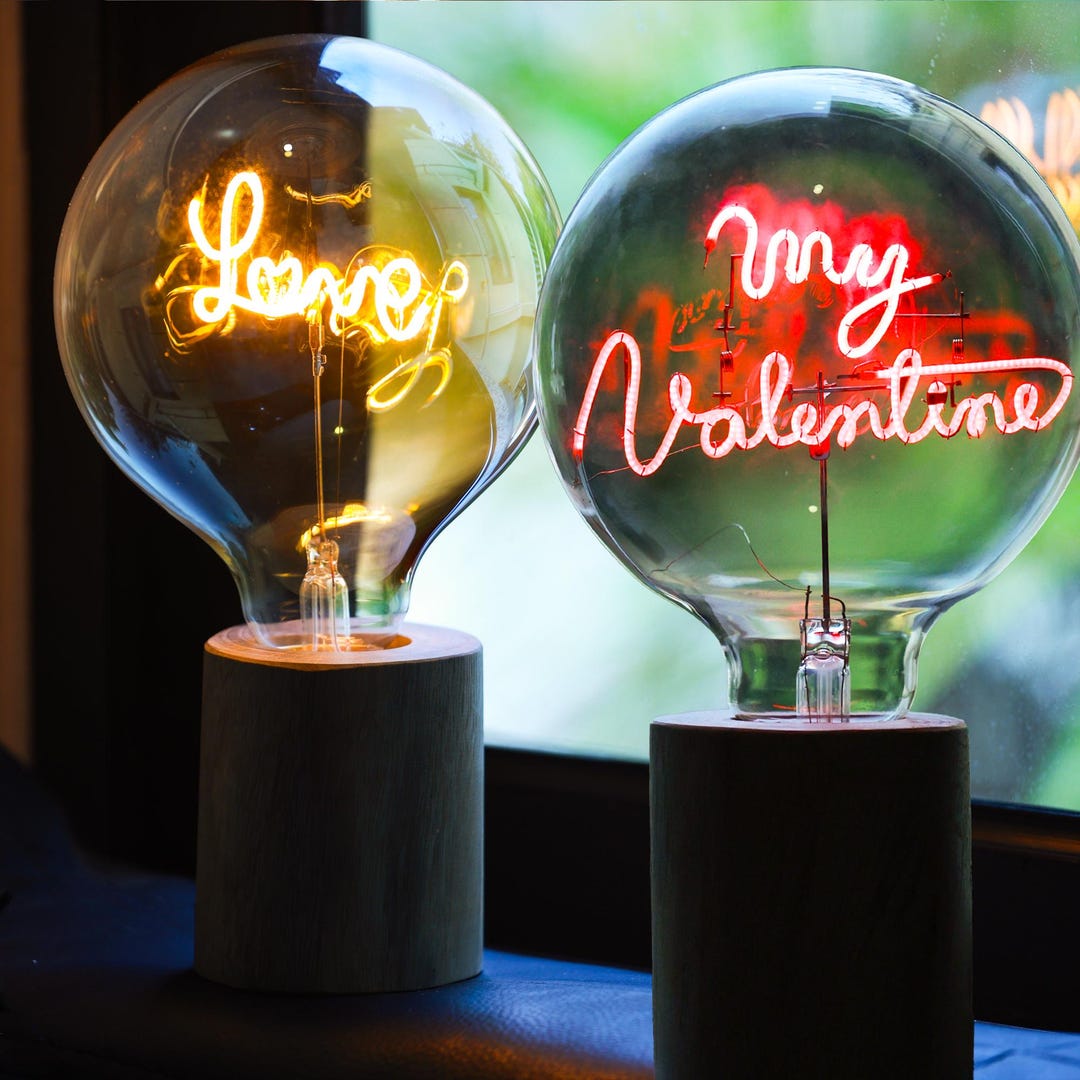 Custom LED Filament Bulb – Personalized Edison Light Bulb Lamp Neon ...