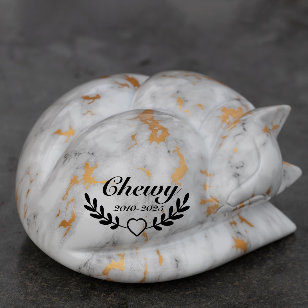 Personalized Pet Resin Forever in Our Hearts Urn,pet Memorial,cats ...