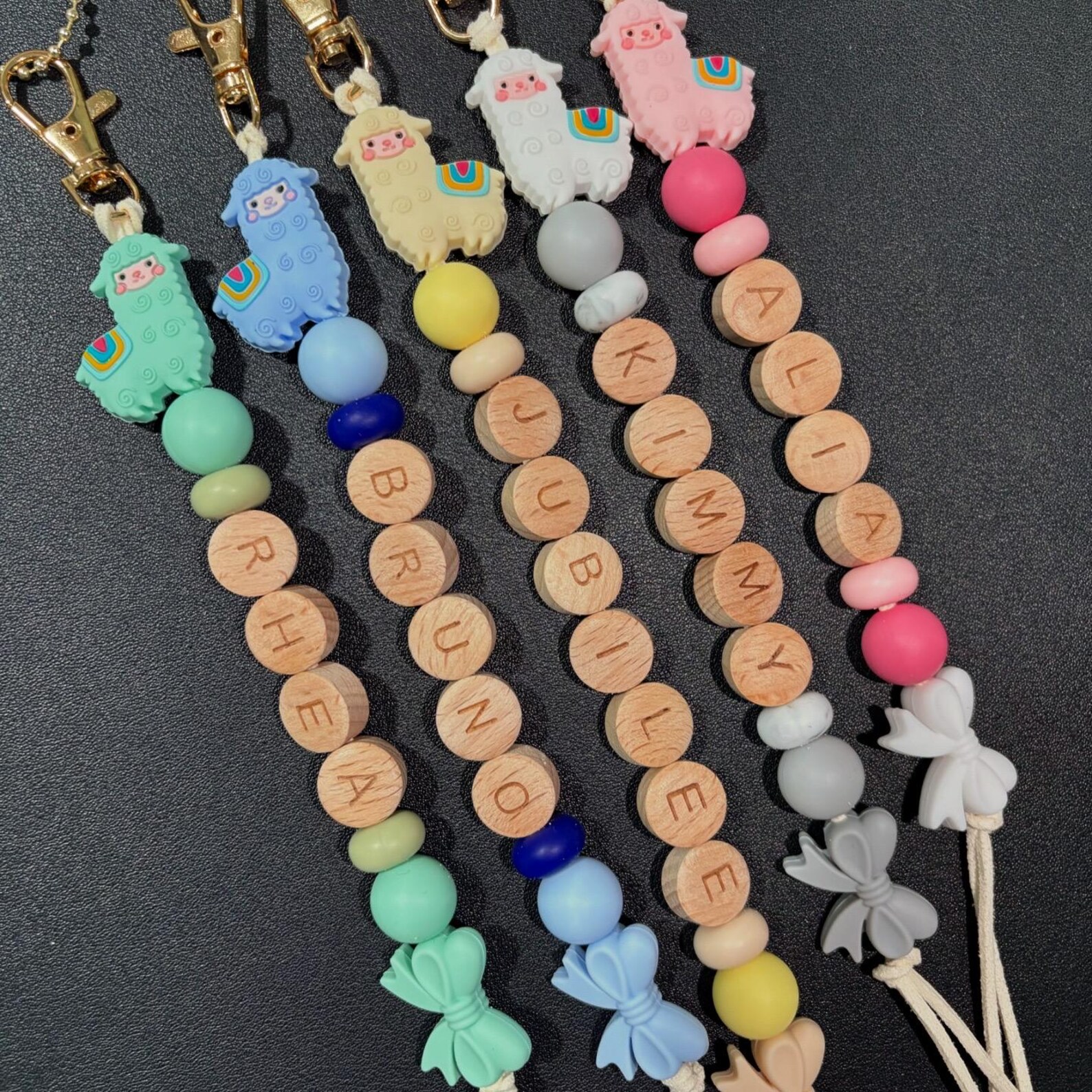 Personalised Beaded Keychain - Etsy