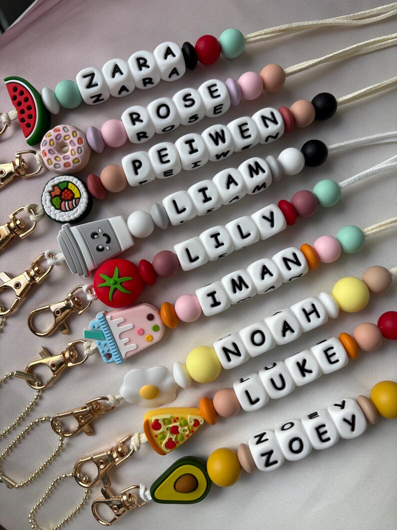 Personalised Beaded Keychain - Etsy