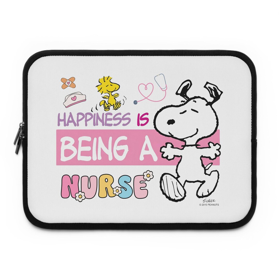 Snoopy Happiness Nurse Laptop Sleeve | Cute Nurse Gift, Peanuts ...