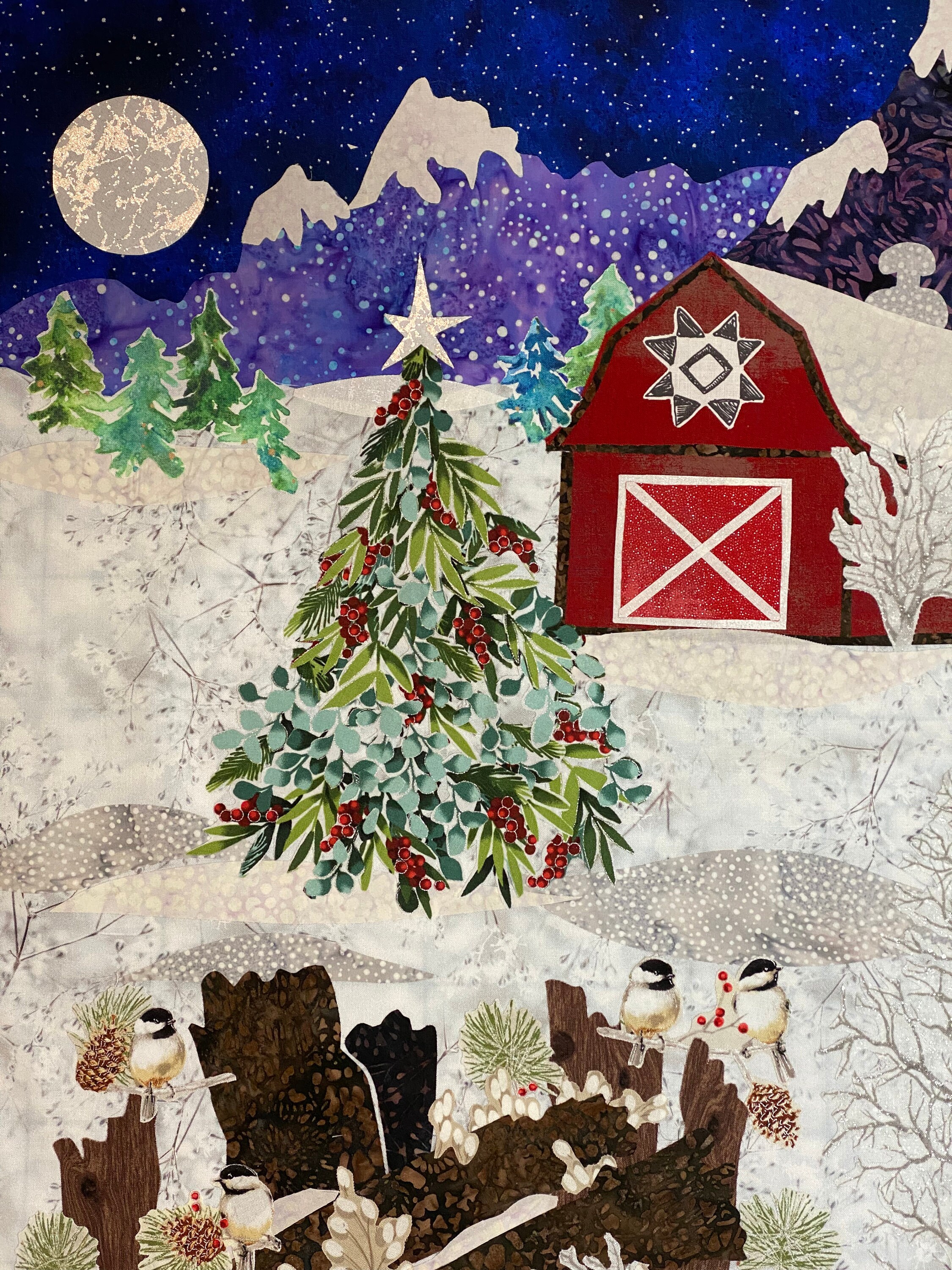 PDF PATTERN DOWNLOAD Red Barn Christmas With Bonus Project Wall Hanging ...