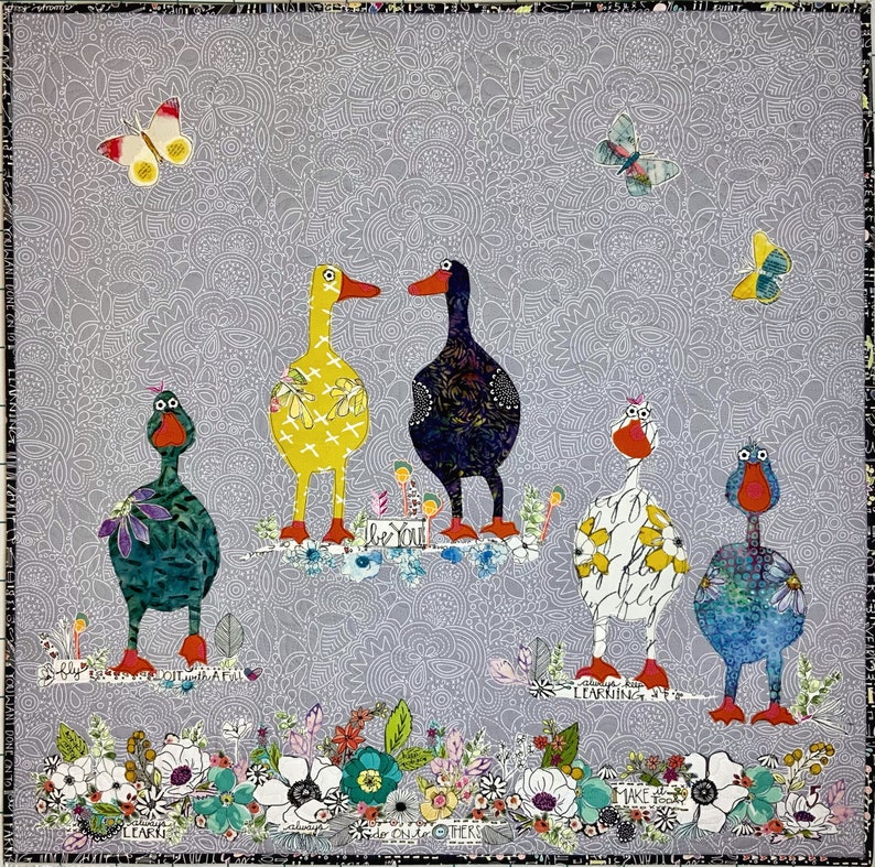 PAPER PATTERN for Lucky Ducks Quilt in White or Gray Wall - Etsy