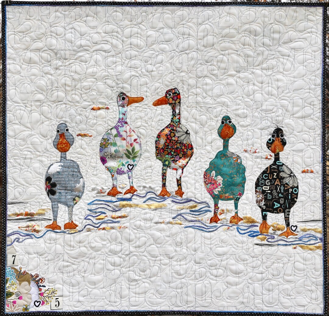 PAPER PATTERN for Lucky Ducks Quilt in White or Gray Wall - Etsy